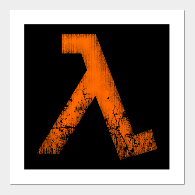 Lambda - Orange - Geeky - Posters and Art Prints | TeePublic